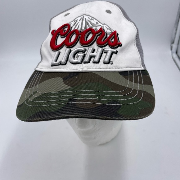 Infinity | Accessories | Coors Light Infinity Camo White Trucker Hat ...